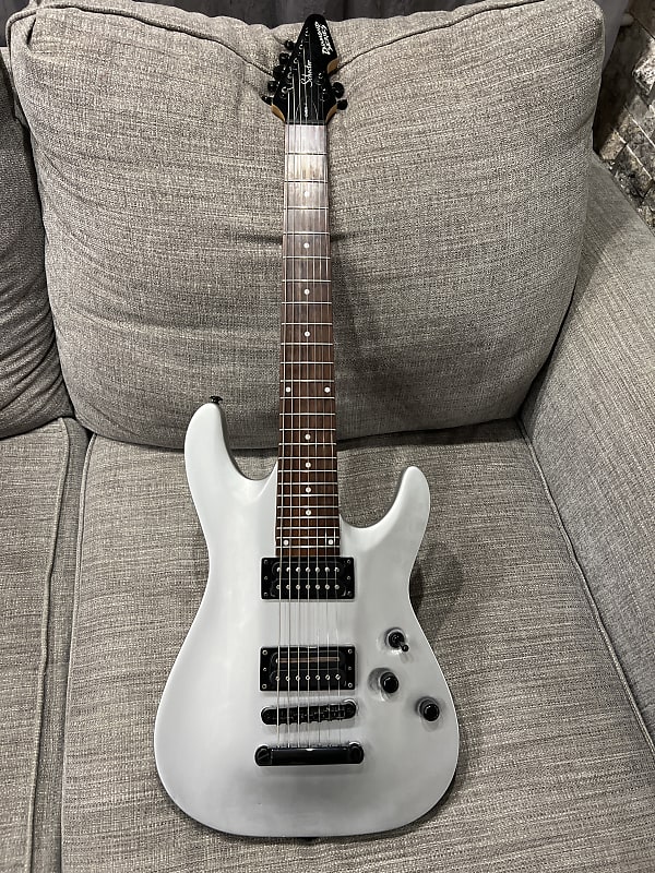 Schecter Diamond Series Omen 7 Metallic silver | Reverb