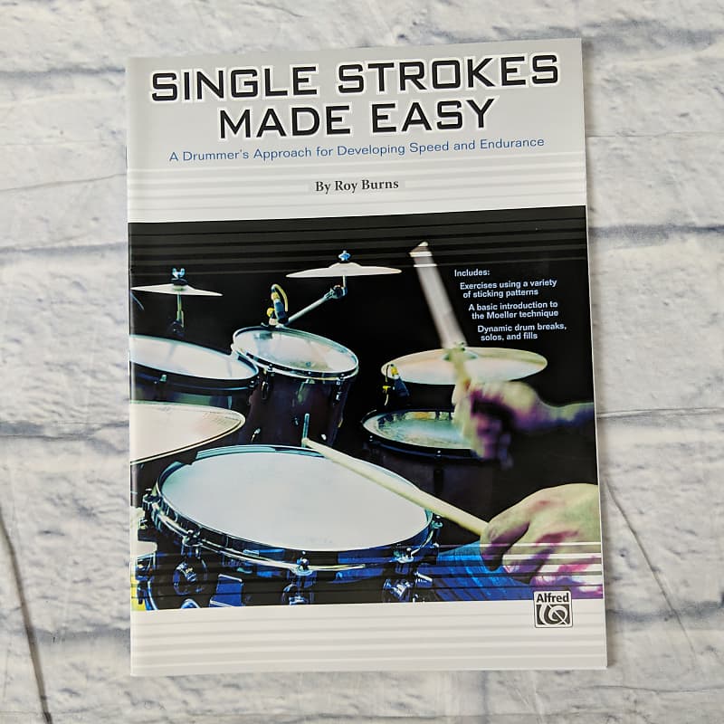 Single Strokes Made Easy Drum Music Book Drumset Developing | Reverb