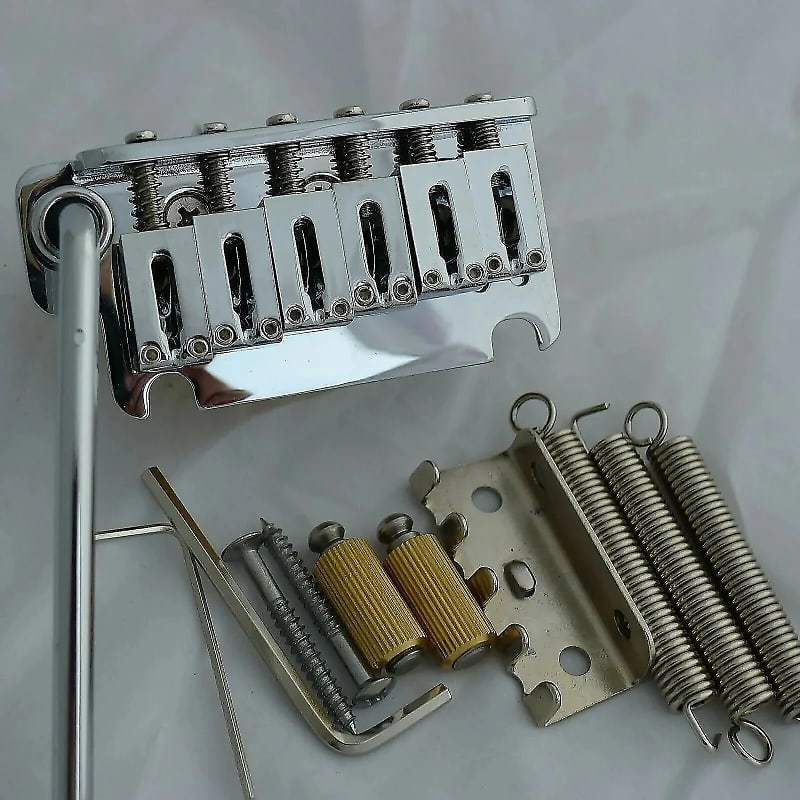 2 Point Guitar Strat Style Modern Tremolo Bridge System Brass | Reverb