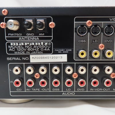 Marantz AV550 Preamplifier / Tuner - Preamp w/ RC 2000 MKII | Reverb