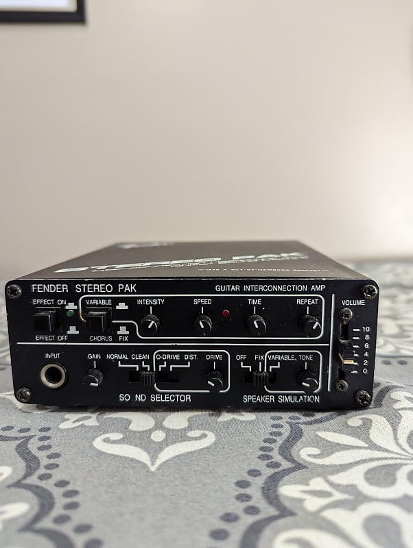 Fender Stereo Pak 1990 - Black Headphone amp W/ power supply | Reverb