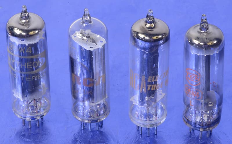 Four 35W4 Rectifier Tubes Good Used Tested By Angela | Reverb