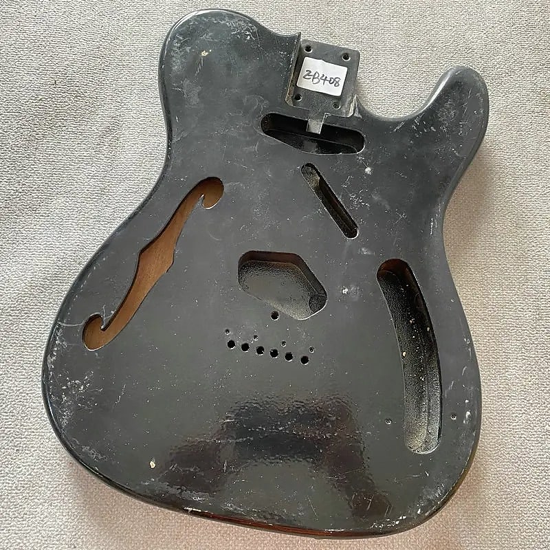 Black Hollow Telecaster Tele Style Guitar Body | Reverb UK