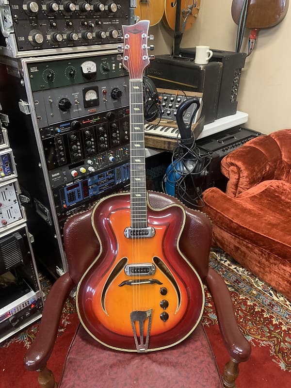 Musima Record two pickup hollowbody electric guitar | Reverb