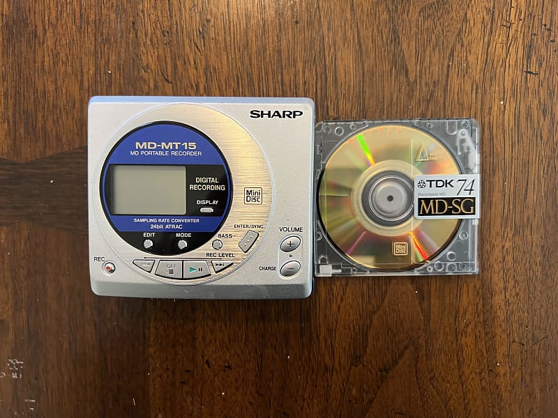 SHARP MD-MT15 Portable Mini Disc Recorder Player 24bit Field | Reverb
