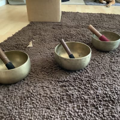 Handmade Brass singing bowl set | Reverb