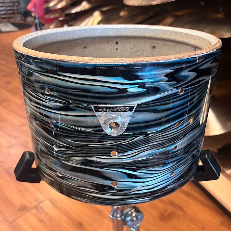 SHELL ONLY - Ludwig Standard Tom 1970's - Blue Strata | Reverb