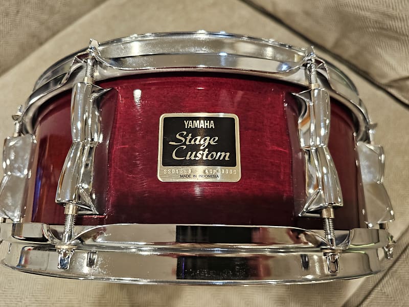 Yamaha Stage Custom Snare Drum 1990's - Cranberry | Reverb