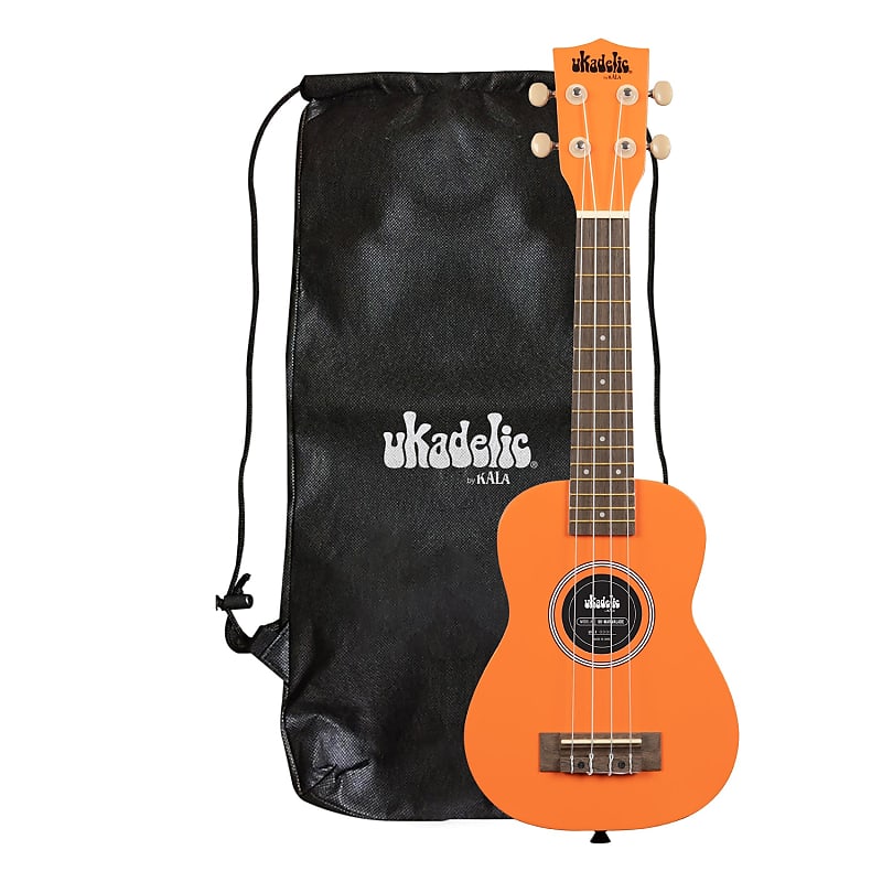 Kala Ukadelic Marmalade Ukulele - Soprano Uke - w/ Bag | Reverb