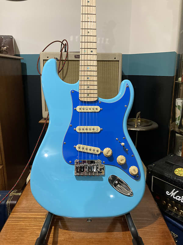 Stratocaster Strat St Sonic Blue 5.9# lightweight Alnico 5 | Reverb