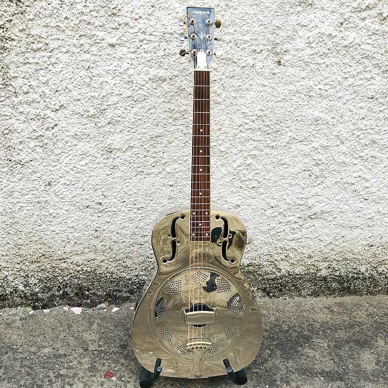 Aria DG 20 Resonator Guitar Chrome Acoustic Guitar | Reverb