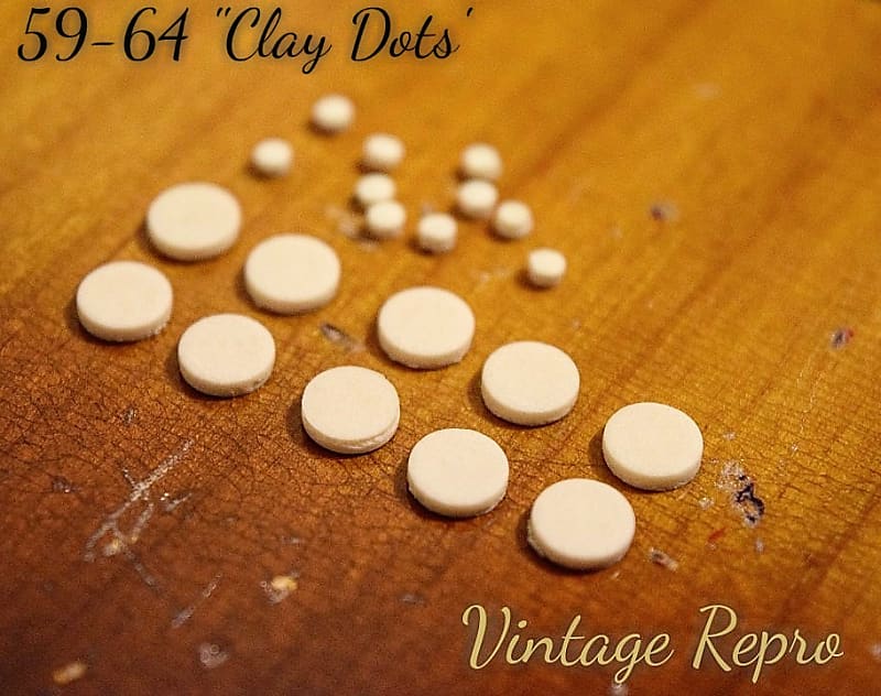 1959-1964 "Clay Dots" Pre-Cbs Reproduction Inlay Dots | Reverb