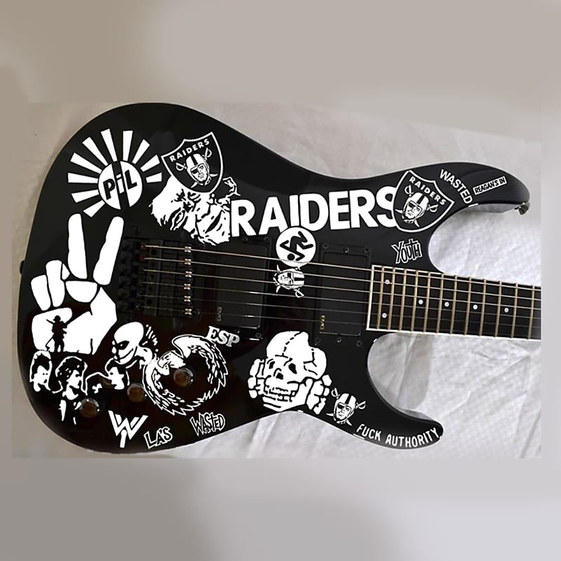 Raiders guitar stickers vinyl decal ESP LTD JH-600 Full Set | Reverb