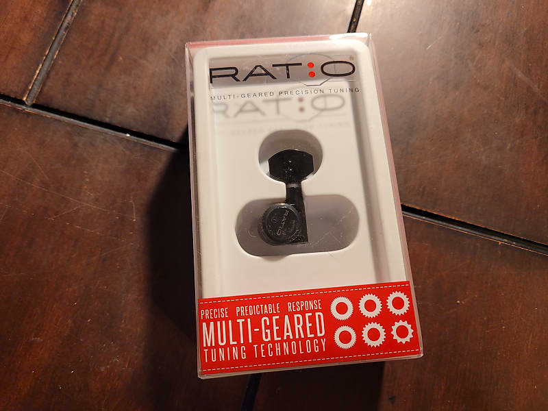 Graph Tech 'Ratio' Guitar Machine Heads, Black, 4+2 | Reverb