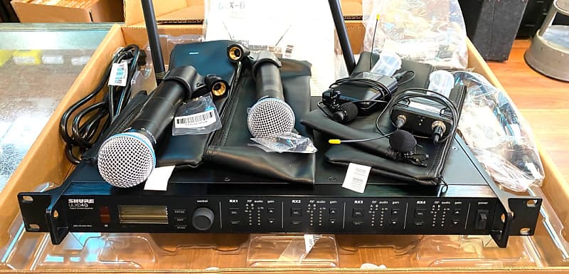 Shure ULXD4Q W/2 Handheld and 2 Lavalier Mics | Reverb