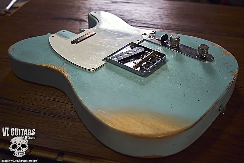 Telecaster Sonic Blue Relic Body crackle (Custom Finish | Reverb