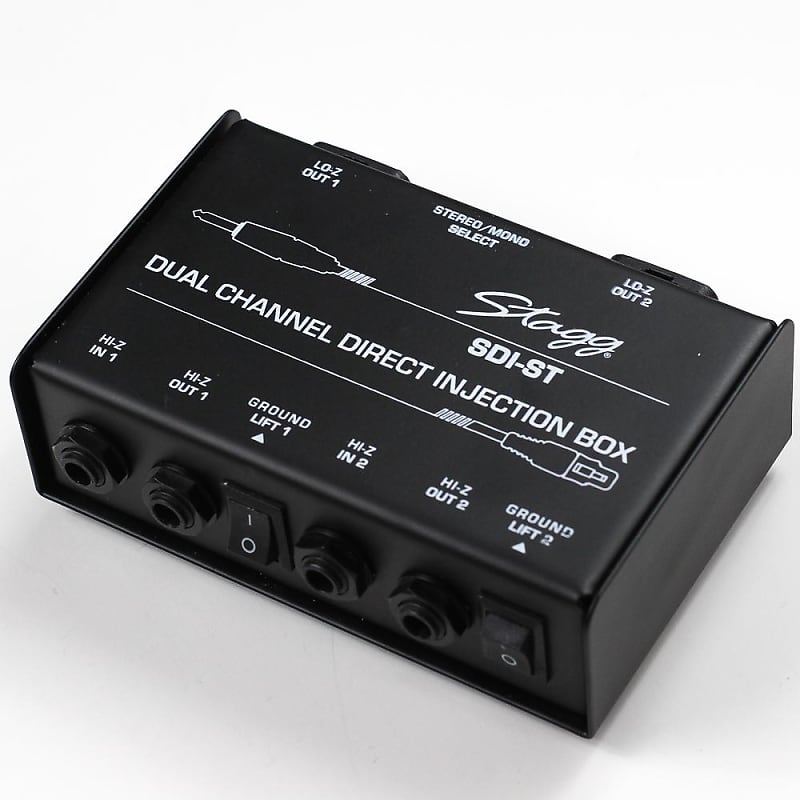 Stagg 2-Channel Passive DI box with Mono/Stereo switch | Reverb