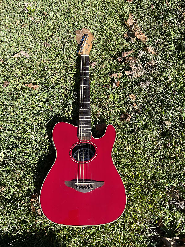 Fender Telecoustic 2003 Red | Reverb