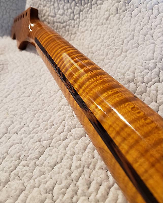 USA Roasted flame maple neck & fingerboard.Hidden fret | Reverb