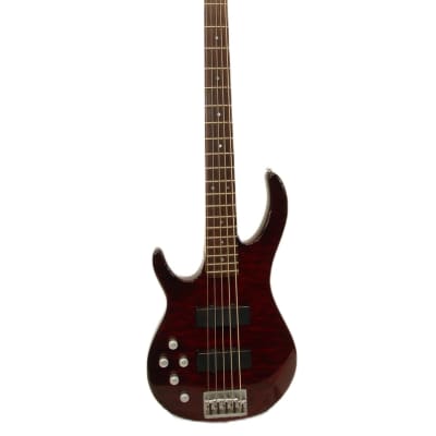 Davison 5-String Left-Handed Bass Guitar Crimson | Reverb