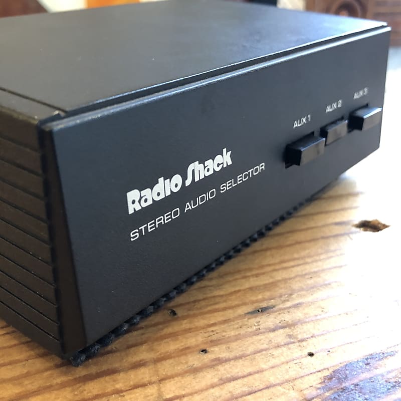 Radio Shack Stereo Audio Selector 3 to 1 AUX box 80s Black | Reverb