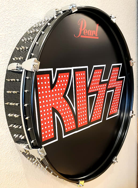 KISS Wall Mounted "Spike" Bass Drum w/ LED Lighting + Remote | Reverb