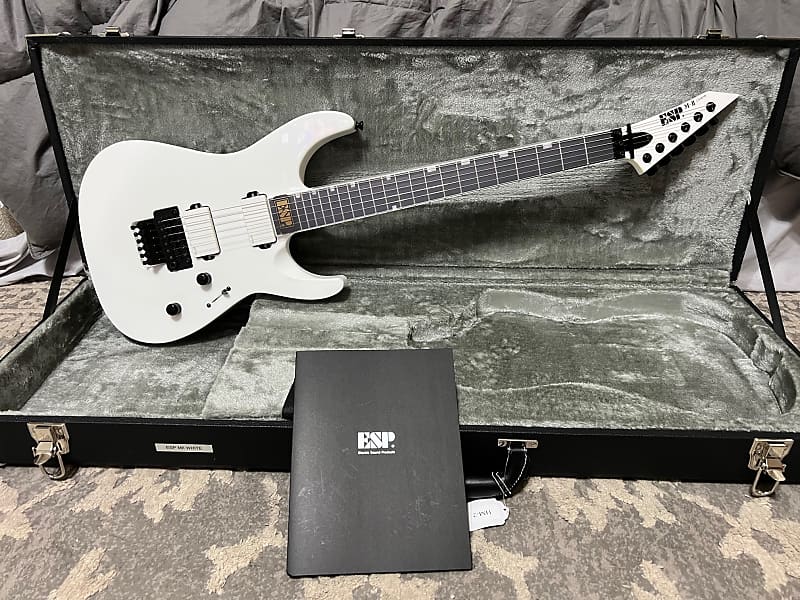 ESP M-II Custom Original Series 2021 White electric guitar. | Reverb