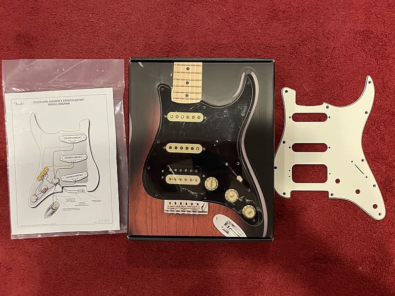 Fender Pre-Wired HSS Stratocaster Pickups Pickguard Assembly | Reverb