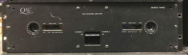QSC 3800 Series Three Black Power Amplifier | Reverb