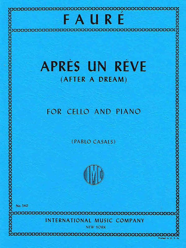 Apres Un Reve (After a Dream) for Cello & Piano - Gabriel | Reverb