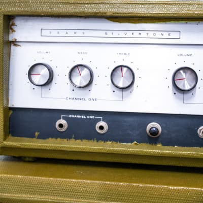 1965 Sears Silvertone 1484 Amplifier and Piggyback Cab | Reverb