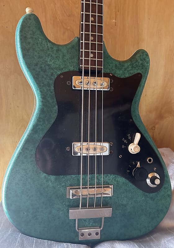 Klira Electric Bass 60s - Green Sparkle | Reverb