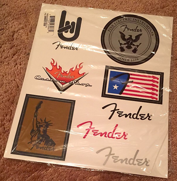 Fender Guitars Custom Shop Sticker Sheet | Reverb