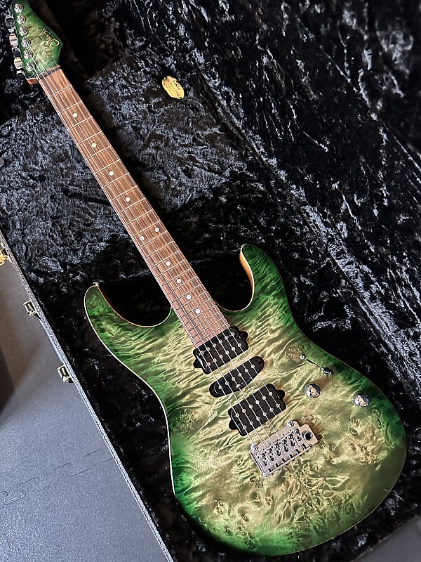 Suhr Modern - Trans Green Burst | Reverb