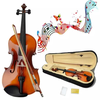 16" Inch Acoustic Viola Set With Case + Rosin + Bow Brown | Reverb