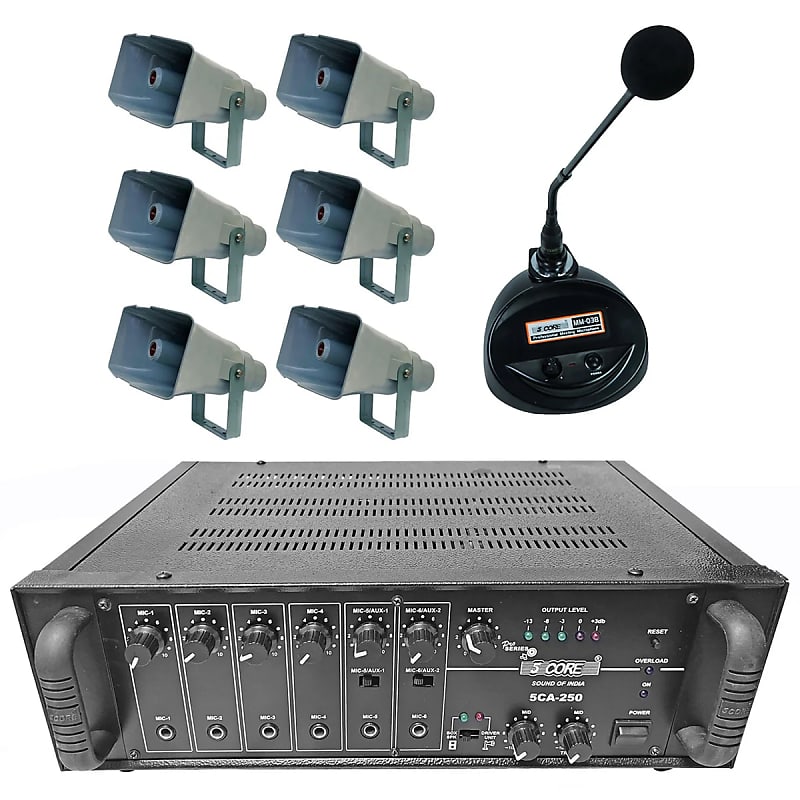 5 Core PA System Outdoor Indoor Paging Kit with 6 | Reverb
