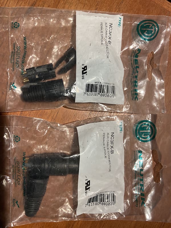 Neutik NC3FX-B 2020 - black XLR Cable connection | Female 3 | Reverb