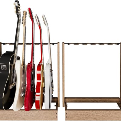 Wood Guitar Rack and Guitar Case Stand for Multiple Guitars | Reverb