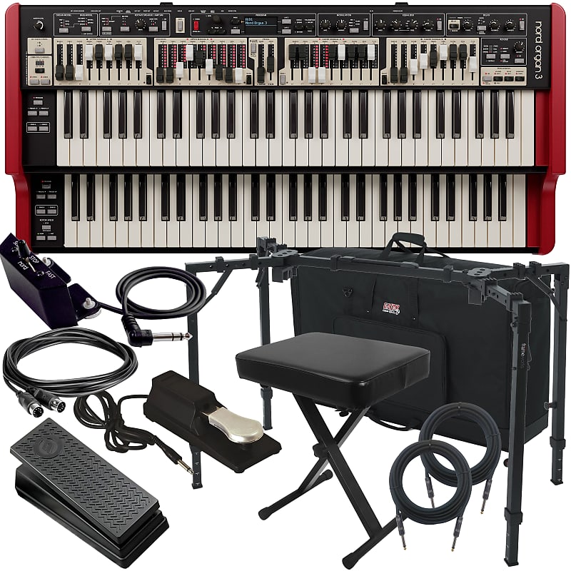 Nord Organ 3 Dual Manual Organ STAGE ESSENTIALS BUNDLE | Reverb