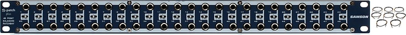 Samson S-Patch Plus 48-point Balanced Patchbay Bundle with | Reverb