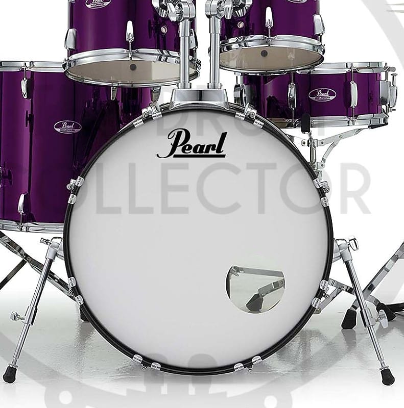 Pearl Logo Modern Decal Adhesive Vinyl Bass Drum (All Colours | Reverb