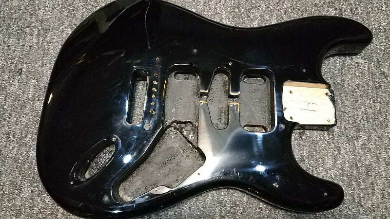 2013 Squier Bullet Strat Guitar Body Black Stratocaster | Reverb