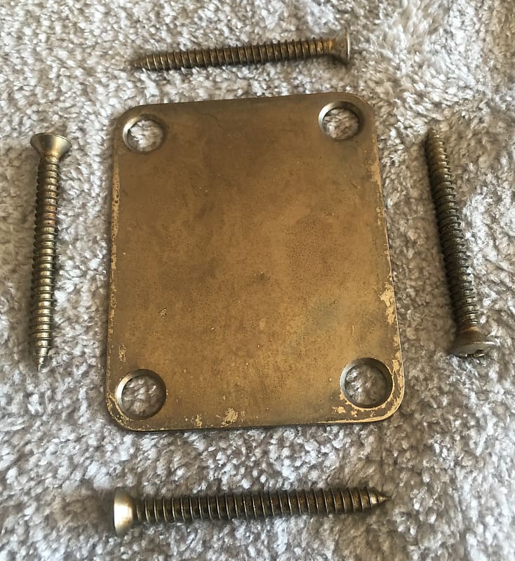 Real Life Relics Fender® Plain Chrome Neck Plate | Reverb