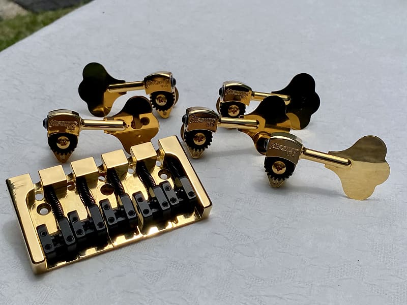 Hipshot Model A bridge and ultra lite tuners 2021 - Gold & | Reverb