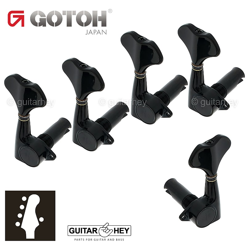 NEW Gotoh GB707 5-String Bass Machine Heads Set L4+R1 TUNERS | Reverb