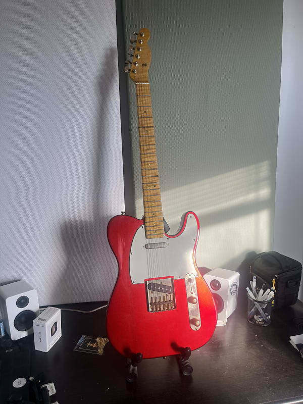 Telecaster/Tele Candy Apple Red Gold Hdw. P/C Fender Pickups | Reverb