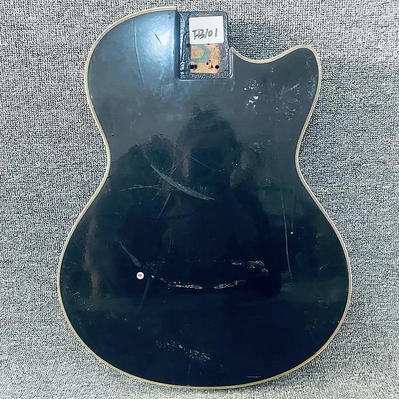 Black Muted Silent Electric Guitar Semi Body DIY Project | Reverb
