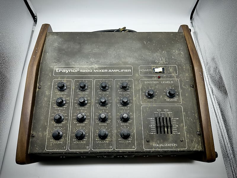 Traynor 4200 Mixer Amplifier 1970s - Black w/ Wood | Reverb