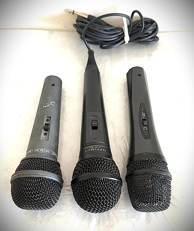 LOT OF 3 Handheld Dynamic Microphones, all working well, | Reverb
