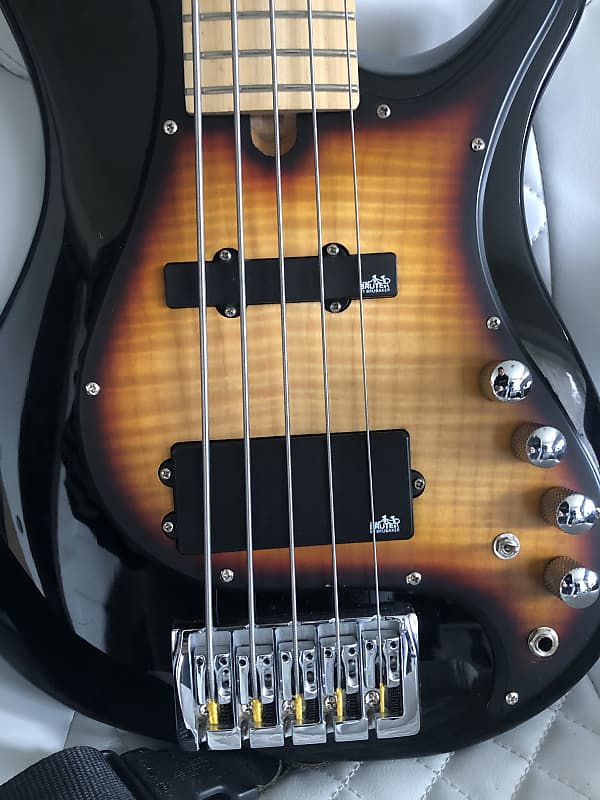 Brubaker MJX - Satin Tobacco 5 String Electric Bass | Reverb